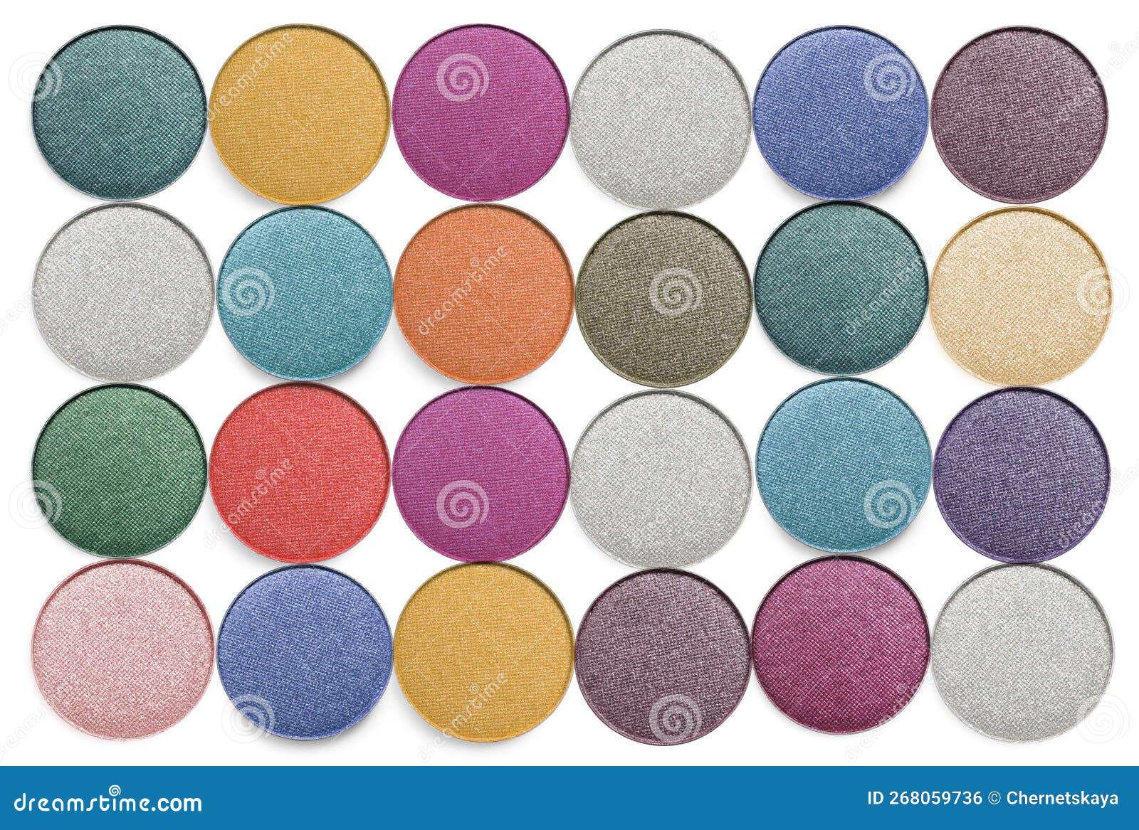 Collage of Beautiful Different Eye Shadow Refill Pans on White ...