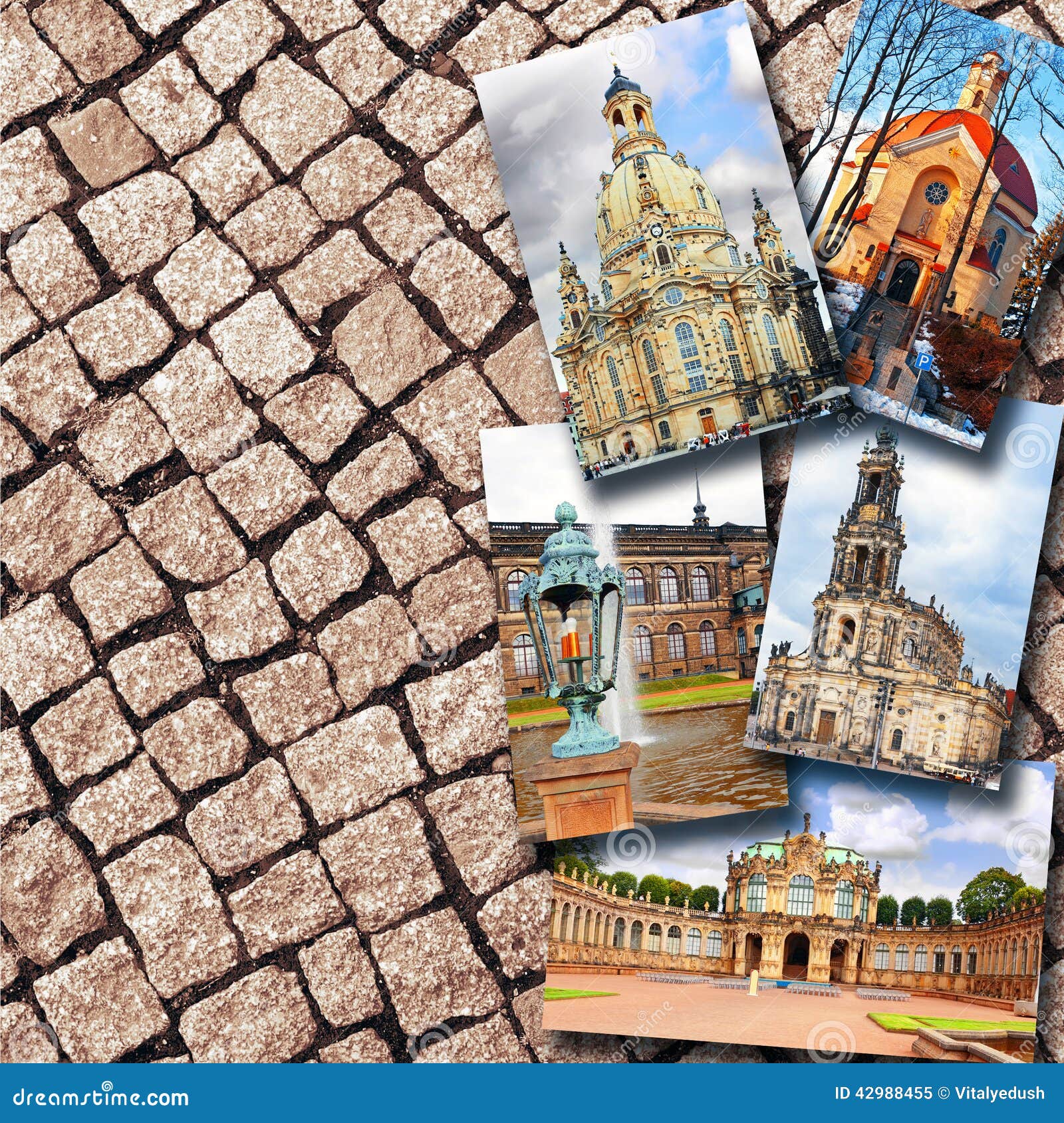 Collage of Beautiful Dresden. Germany. Stock Image - Image of lutheran ...