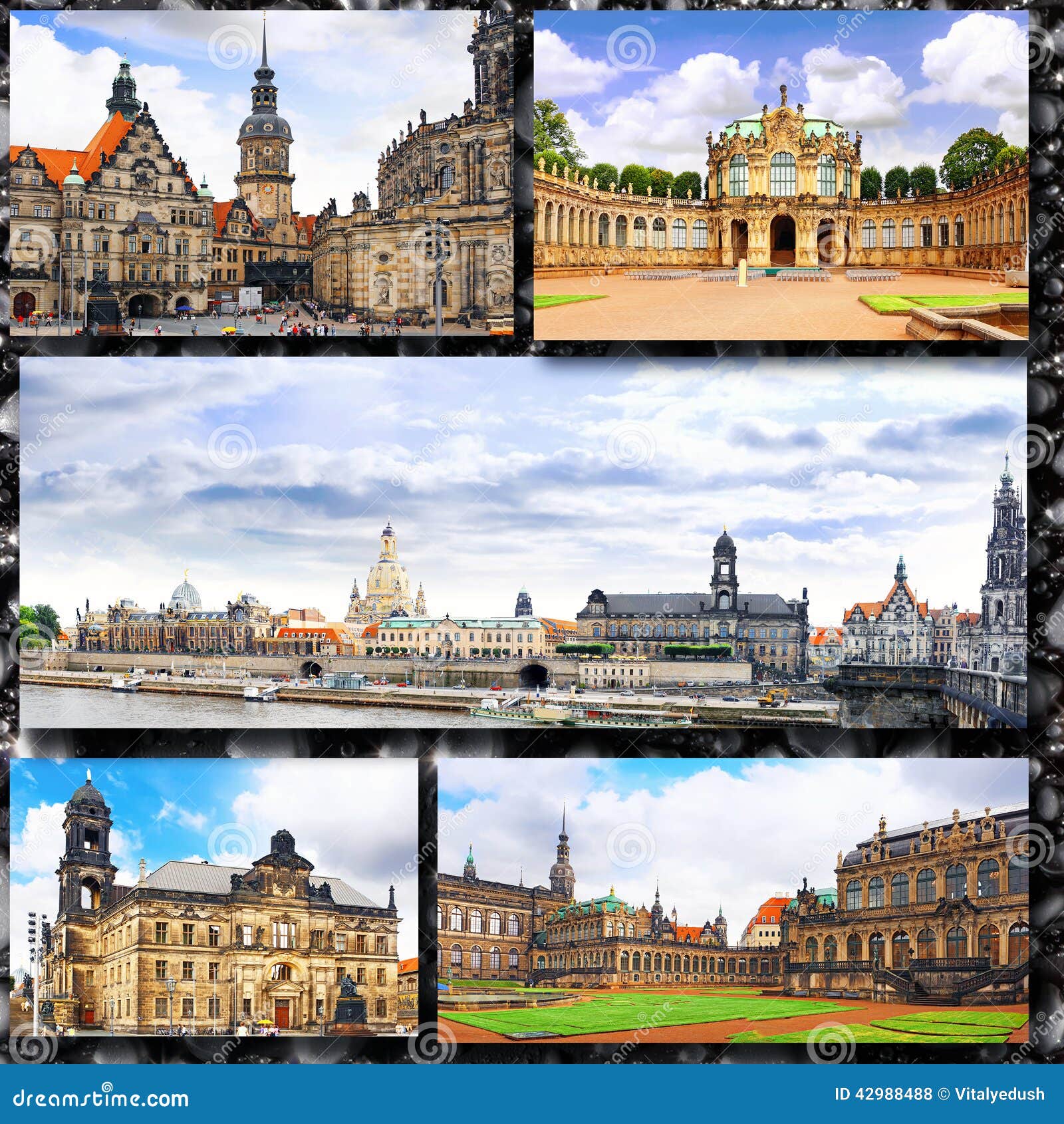Collage of Beautiful Dresden. Germany. Stock Photo - Image of baroque ...