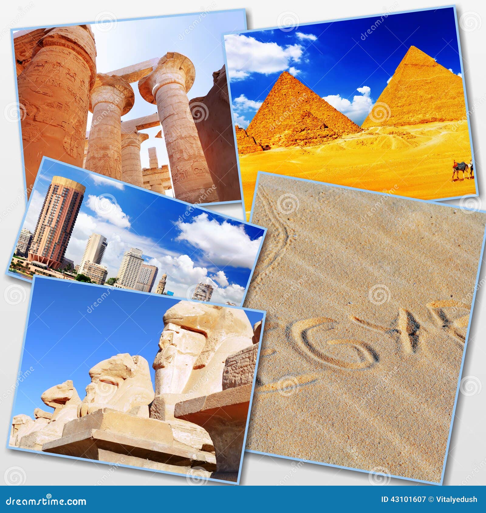 Collage of Beautiful Egypt . Stock Image - Image of landscape, giza ...