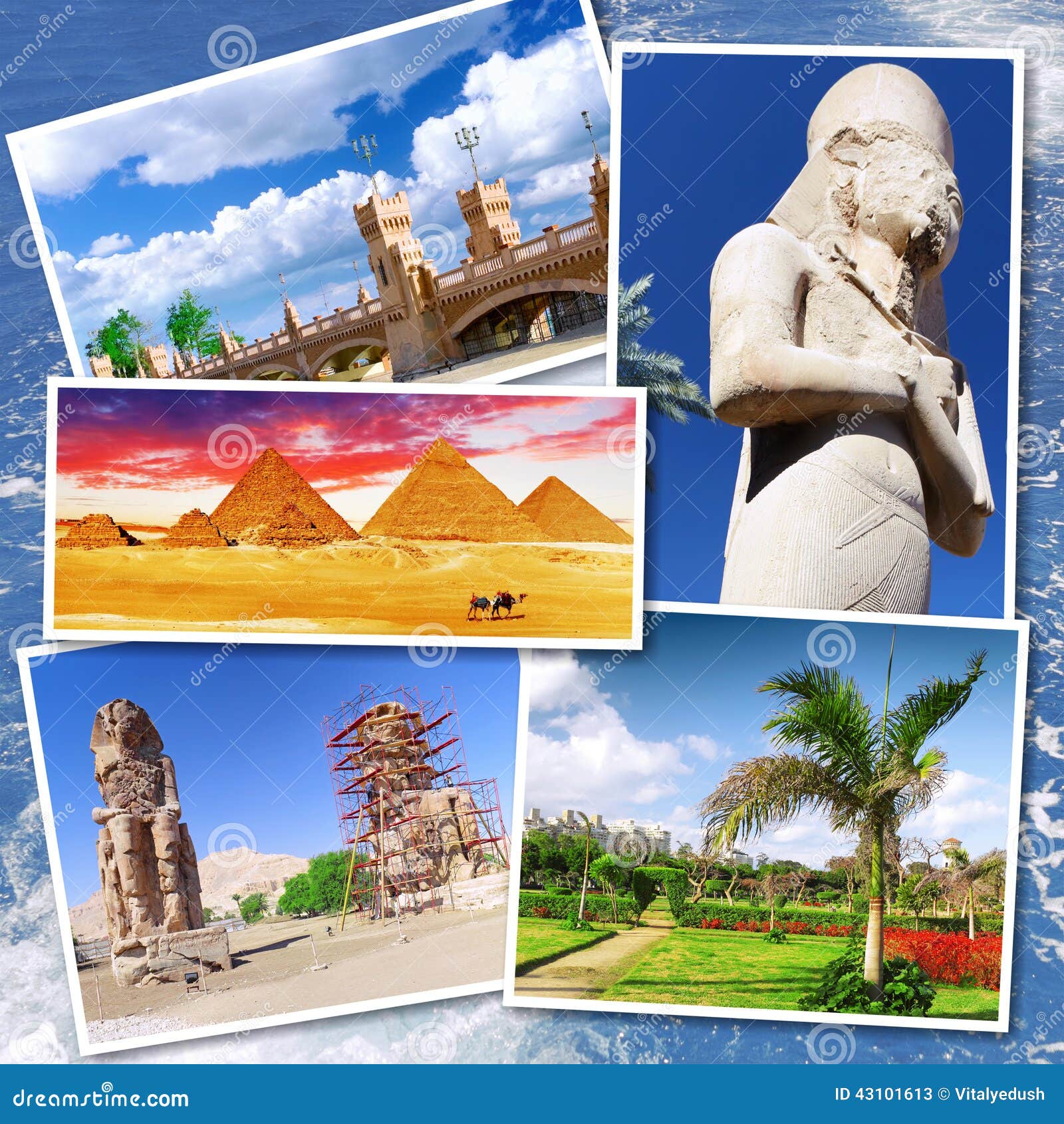 Collage of Beautiful Egypt . Stock Image - Image of beautiful, minaret ...
