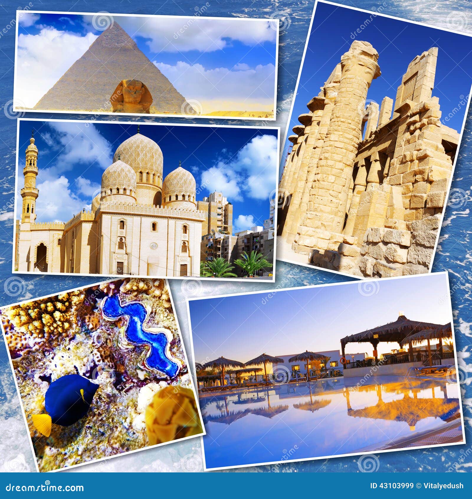 Collage of Beautiful Egypt . Stock Image - Image of collage, outdoors ...
