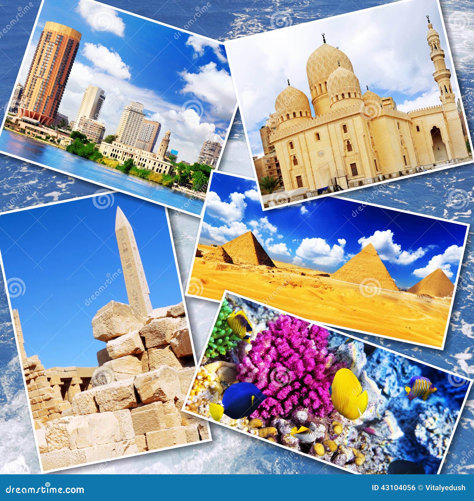 Collage of Beautiful Egypt . Stock Photo - Image of desert, montaza ...
