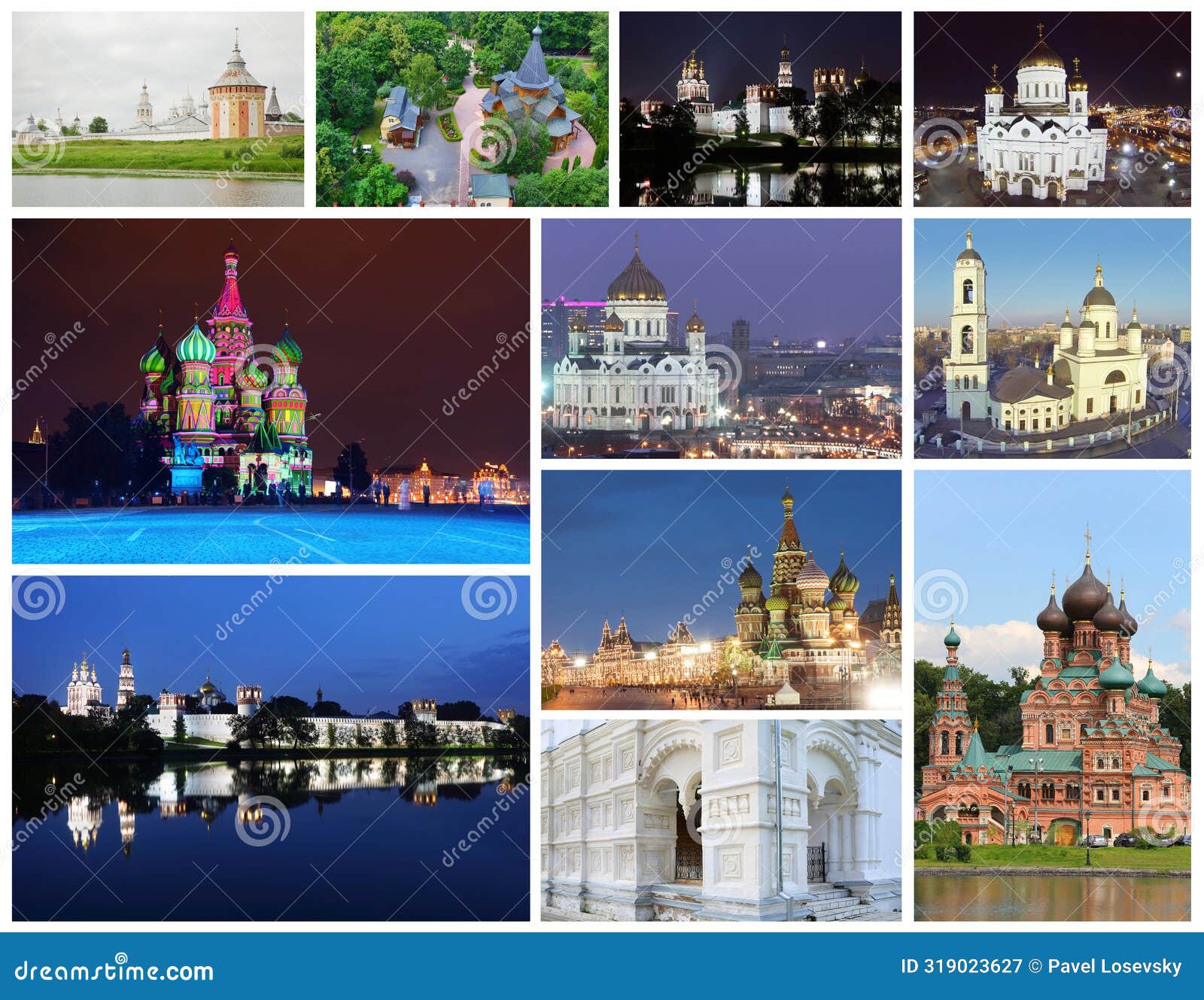 Collage with Beautiful Russian Orthodox Stock Image - Image of gilded ...