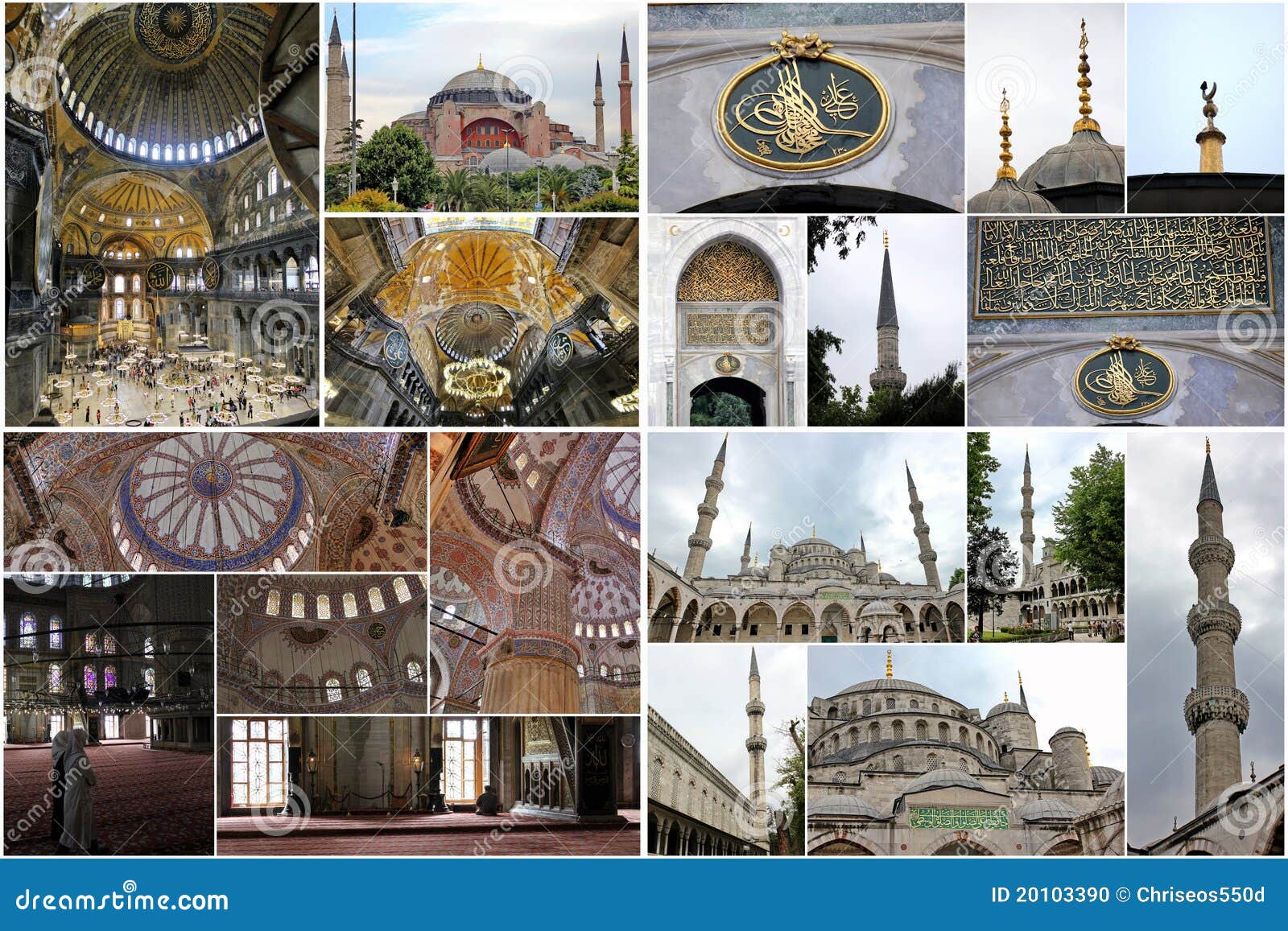 Collage buildings Istanbul stock photo. Image of architecturally - 20103390