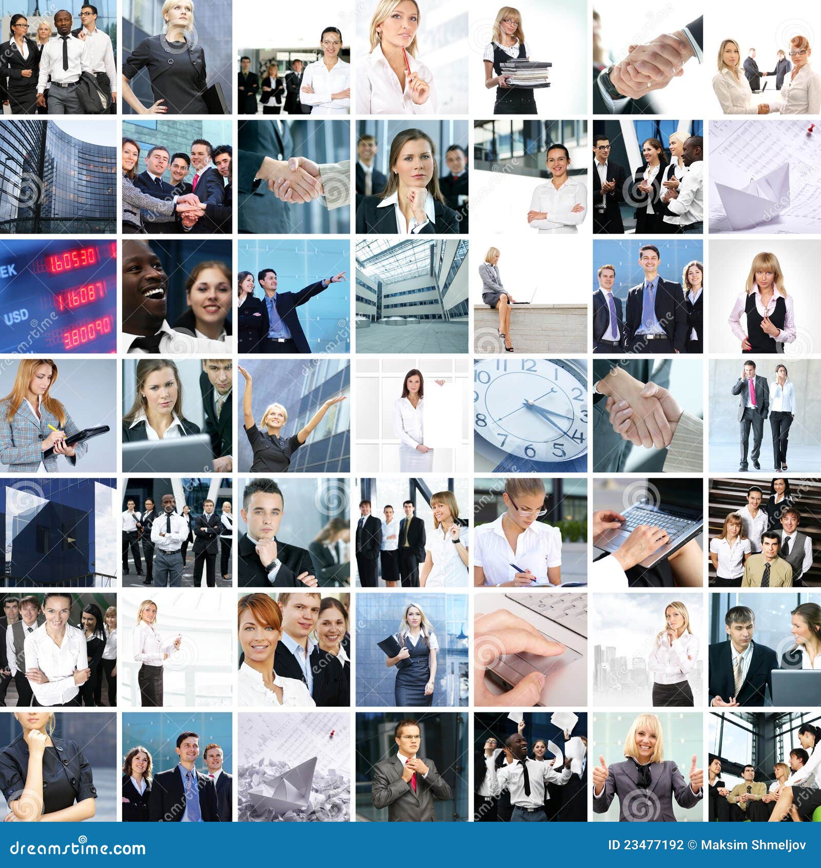 A Collage of Business Images with Young People Stock Photo - Image of ...