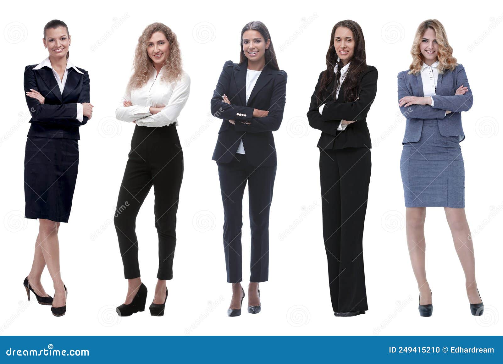 Collage of Business People on White Background Stock Photo - Image of ...