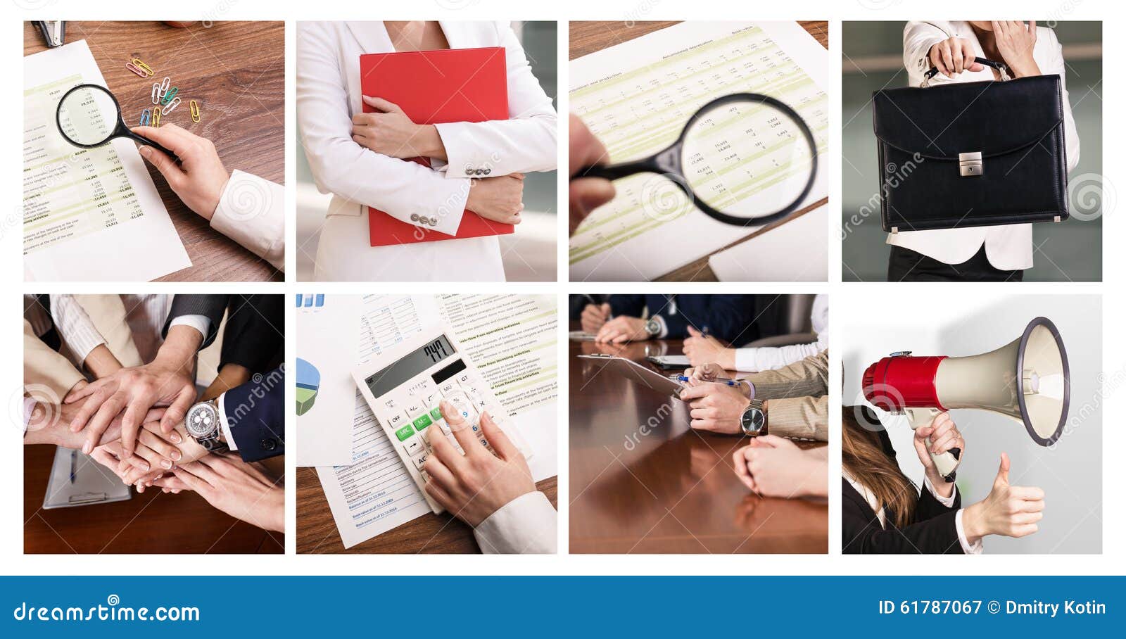 Collage of business things stock image. Image of colleagues - 61787067