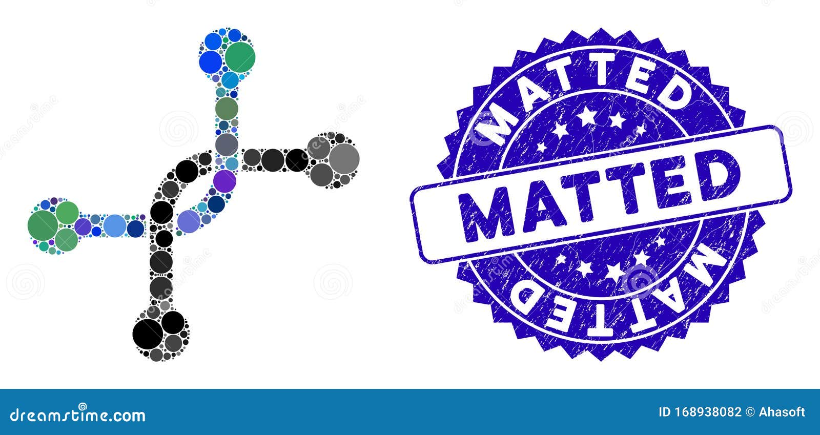 Collage Bypass Connection Icon with Textured Matted Stamp Stock Vector ...