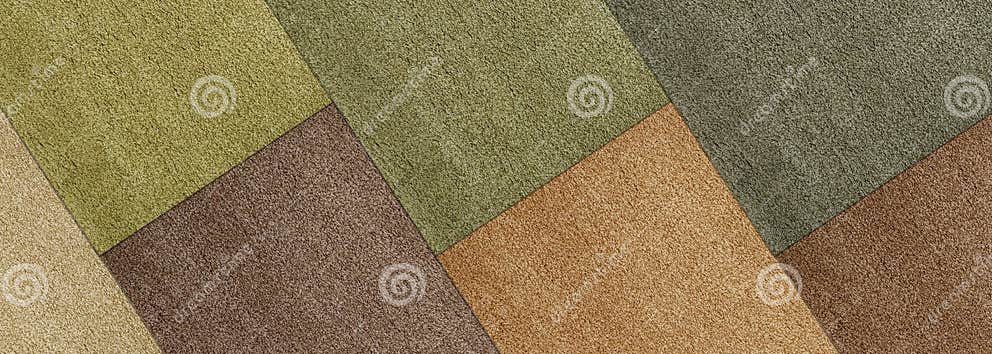 Collage with Carpet Texture in Different Colors Stock Image - Image of ...