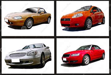 Collage of cars stock image. Image of transport, racing - 4786299