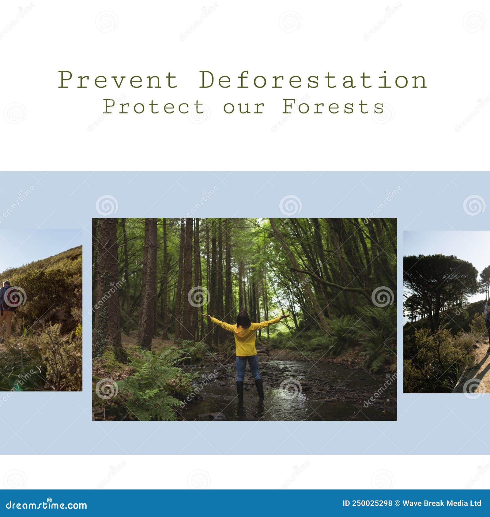 Collage of Caucasian Explorers Enjoying in Forest and Prevent ...