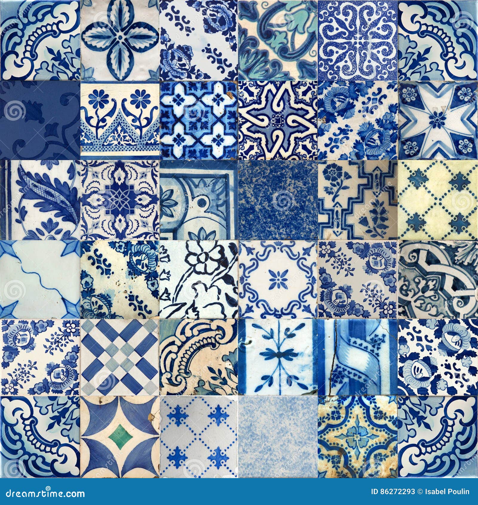 Collage of Ceramic Tiles from Portugal Stock Image - Image of lisbon ...