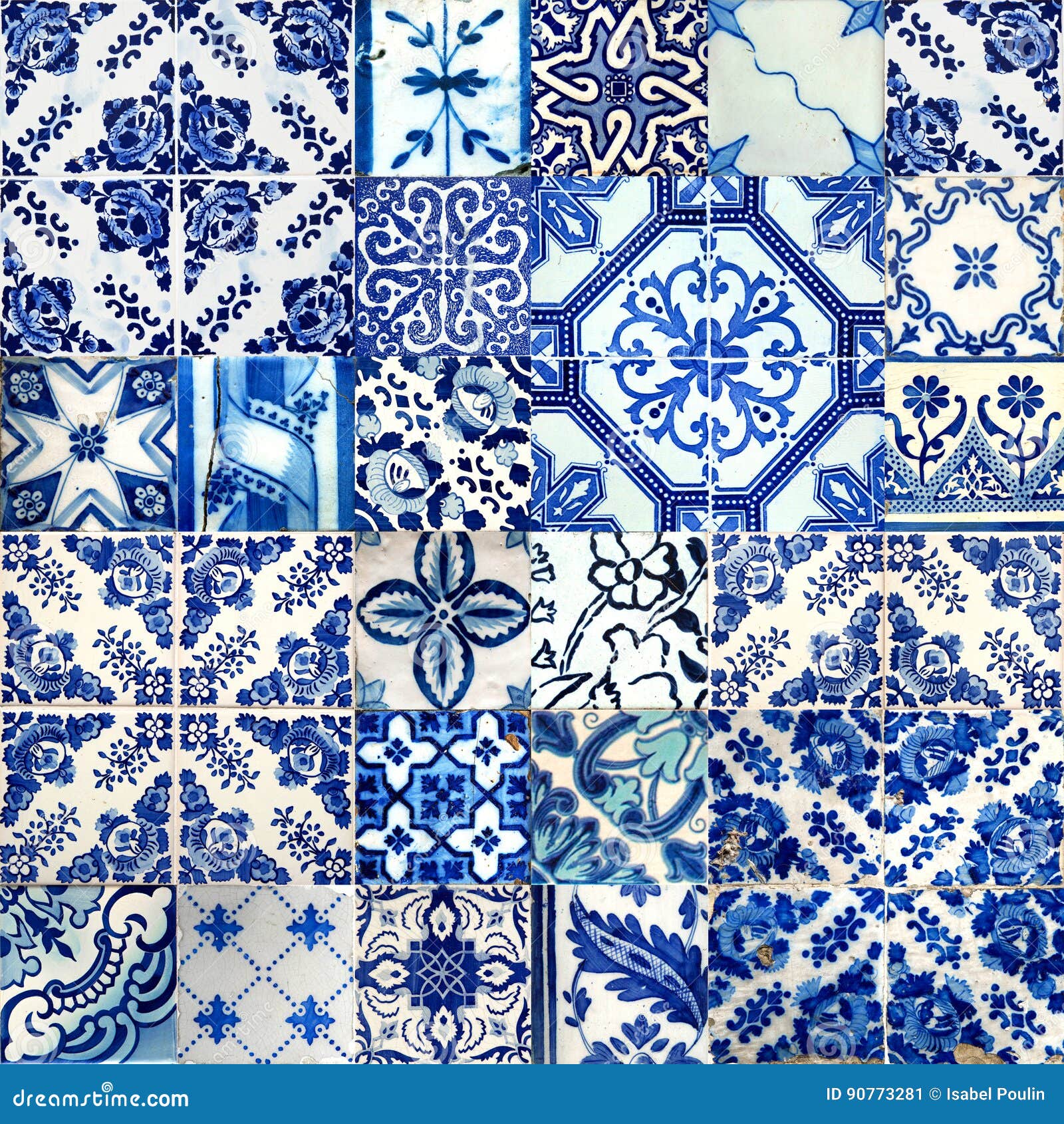 Collage of Ceramic Tiles from Portugal Stock Image - Image of lisbon ...