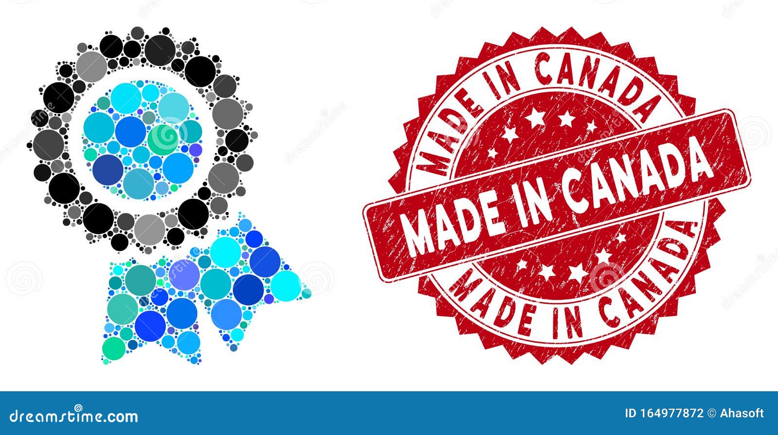 Collage Certification with Textured Made in Canada Stamp Stock ...