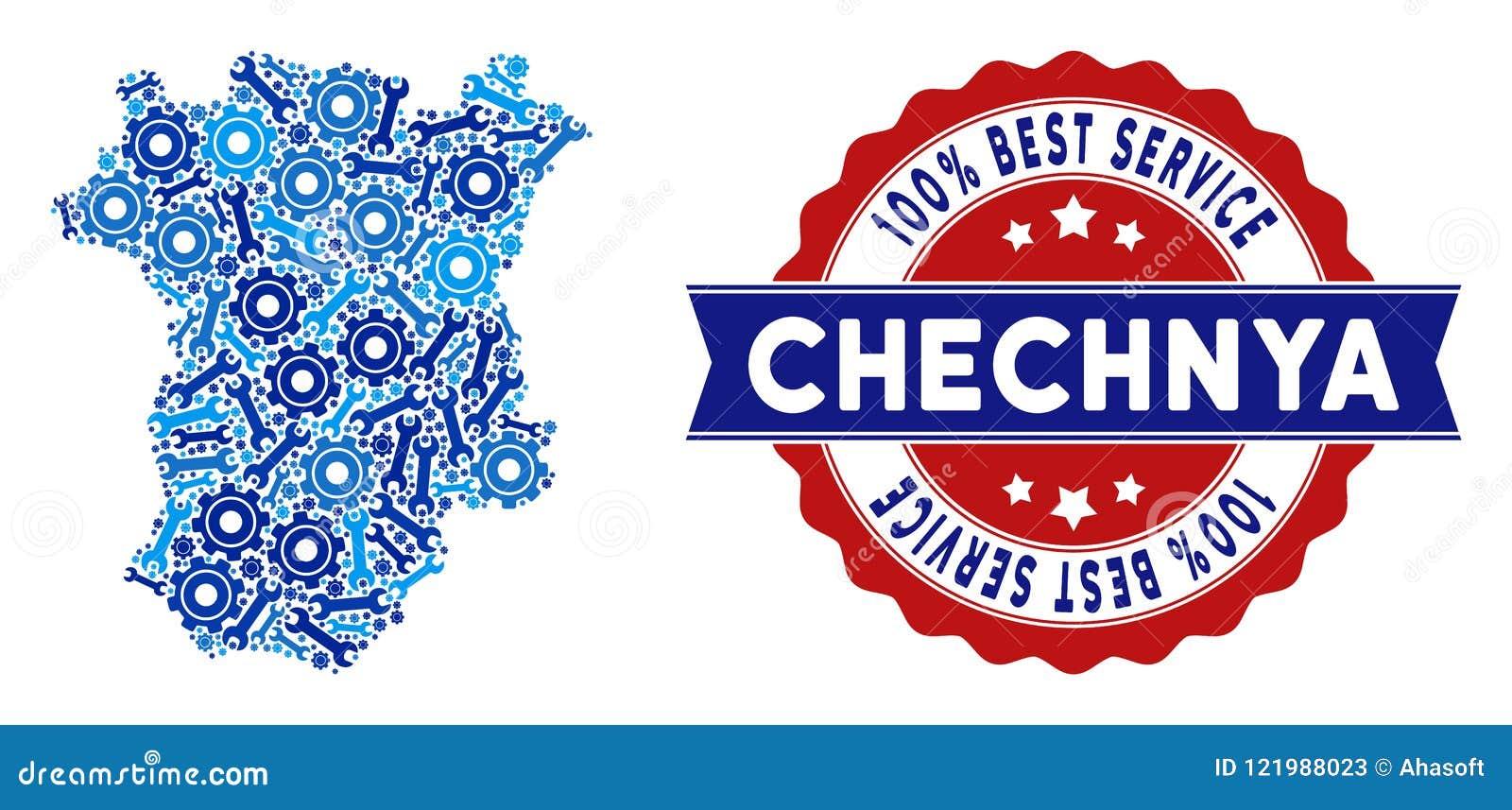 Composition Chechnya Map Of Repair Tools Cartoon Vector | CartoonDealer ...