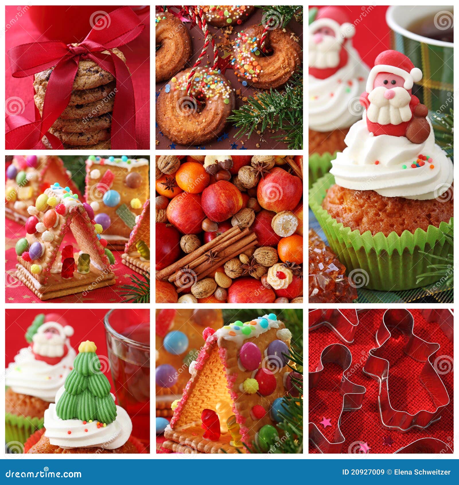 Collage With Christmas Tree And Decorations Royalty-Free Stock Photo ...