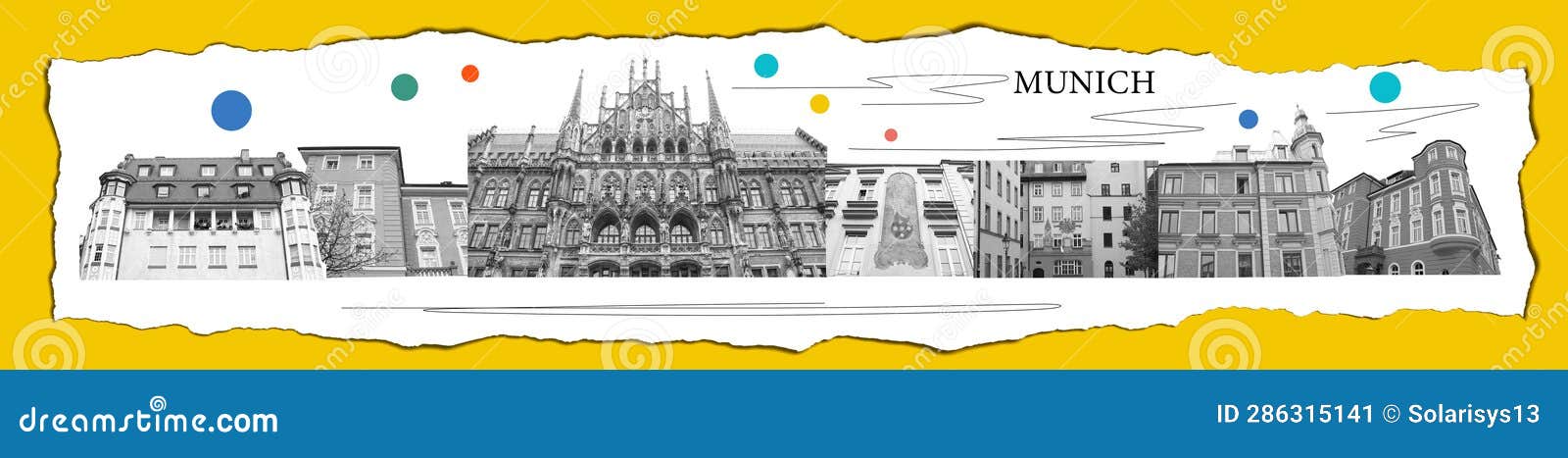 The Collage about City Munich at Germany Stock Image - Image of city ...