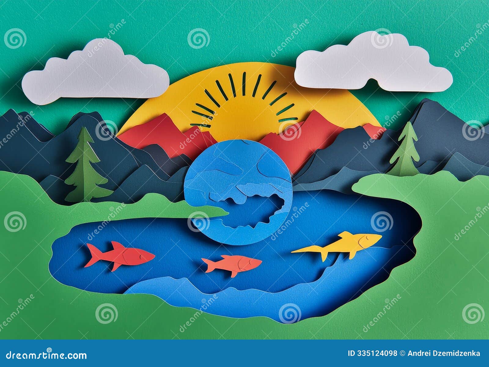 Collage of Climate Change and Global Warming on Planet Earth. Stock ...