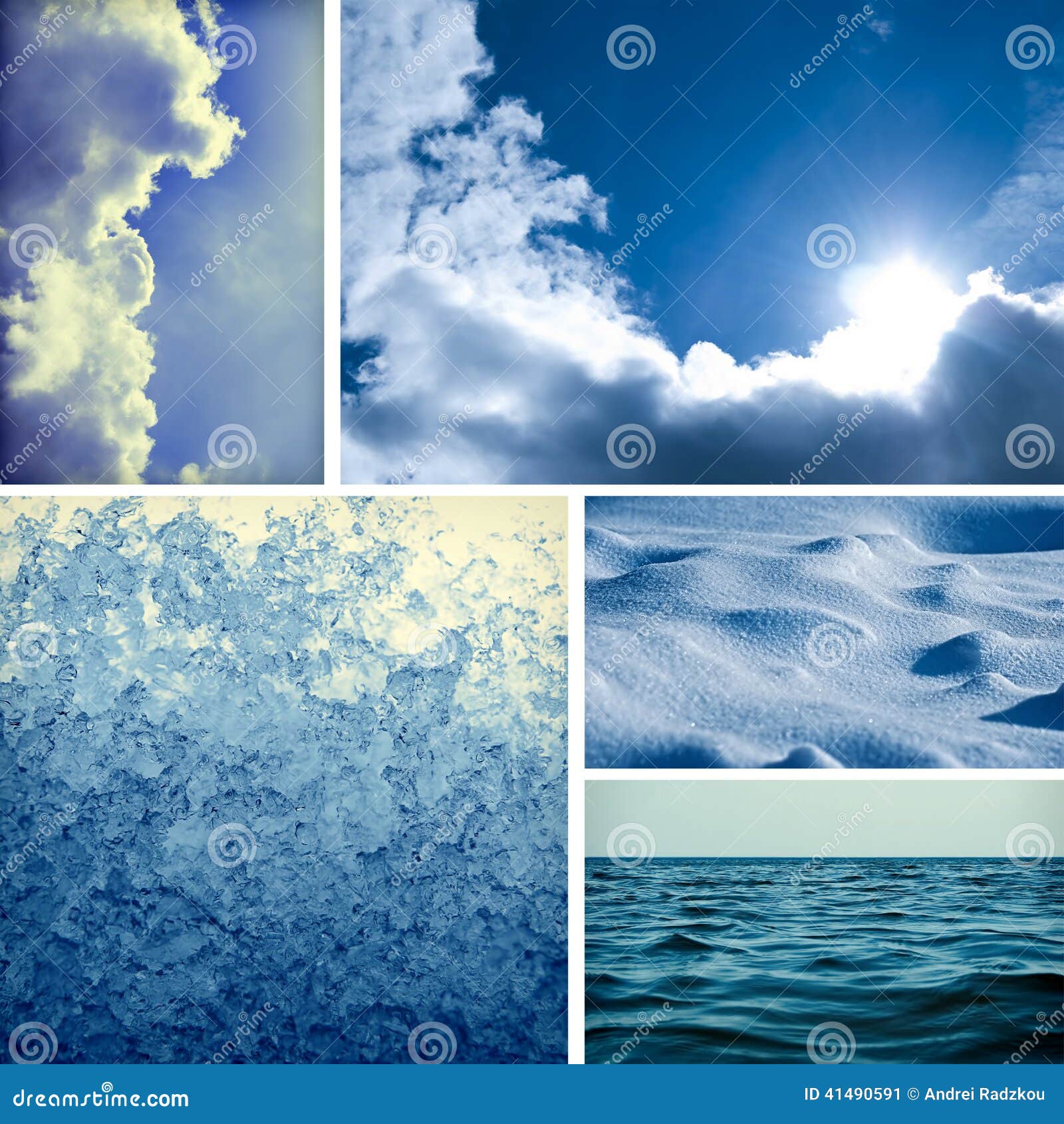 Collage with Climatic Elements Stock Image - Image of beams, flare ...