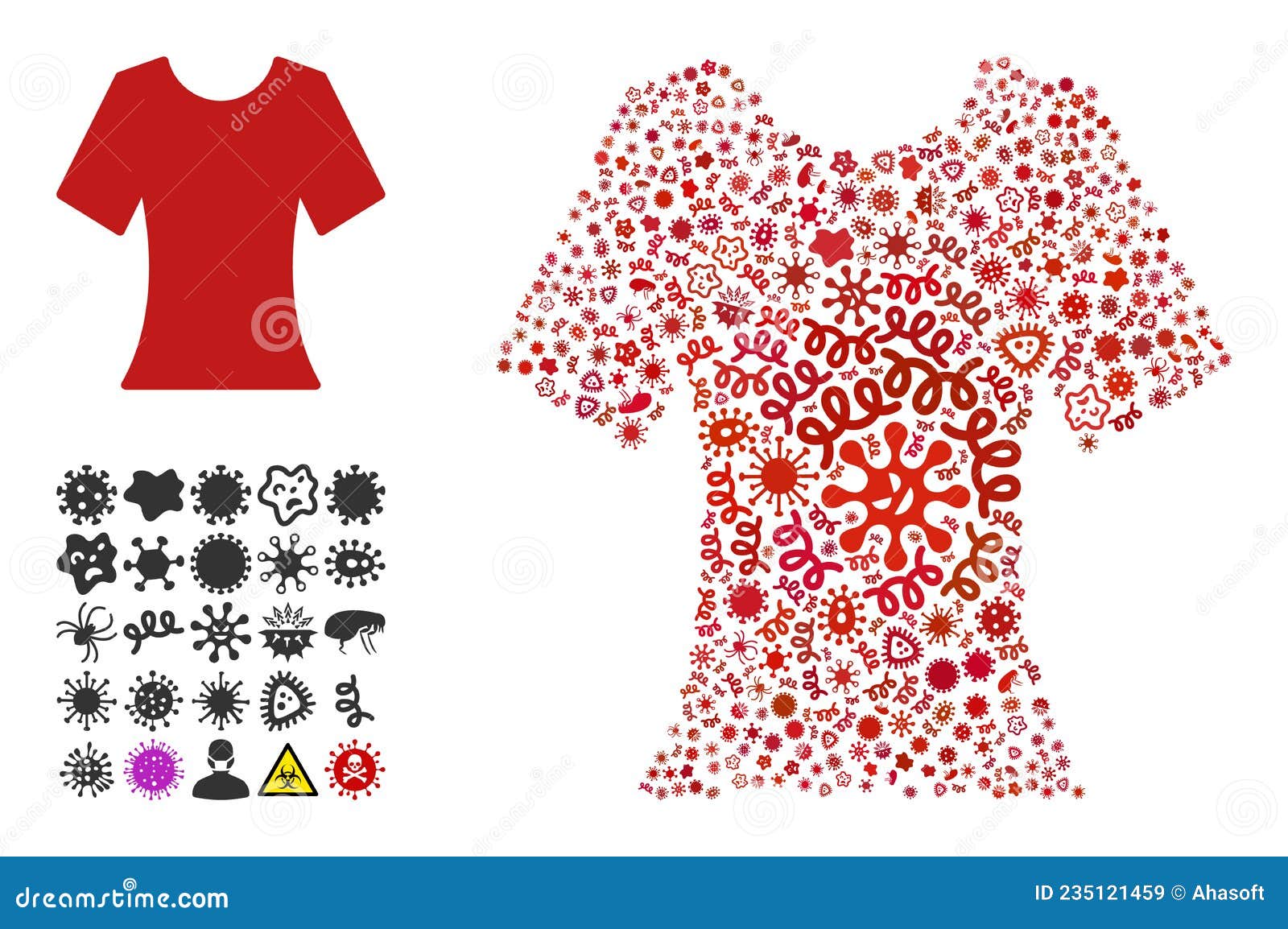 Collage Clothes Icon of Infectious Pathogens Stock Vector ...