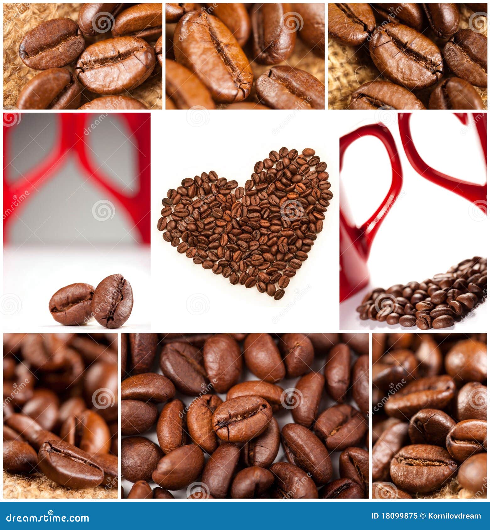 Collage of coffee beans stock image. Image of group, collection - 18099875