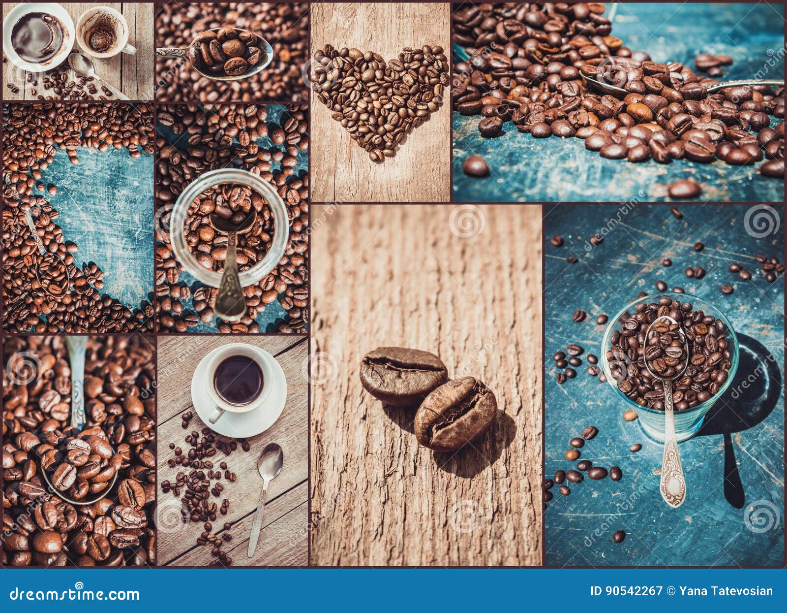 Collage of Coffee. a Lot of Pictures Stock Image - Image of coffee ...