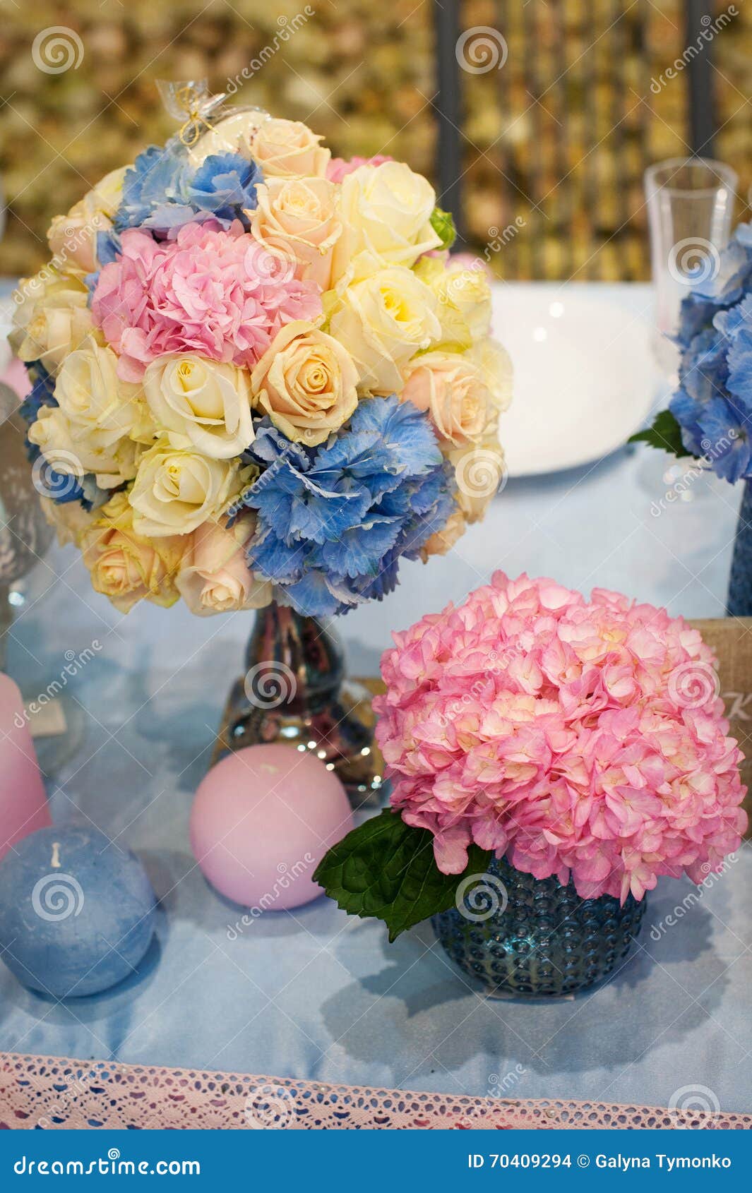 Collage Collection of Pink Wedding Details from Ceremony and Reception ...