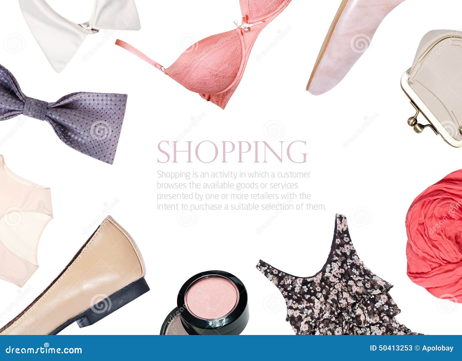 Collage Collection of Summer Clothes Stock Illustration - Illustration ...