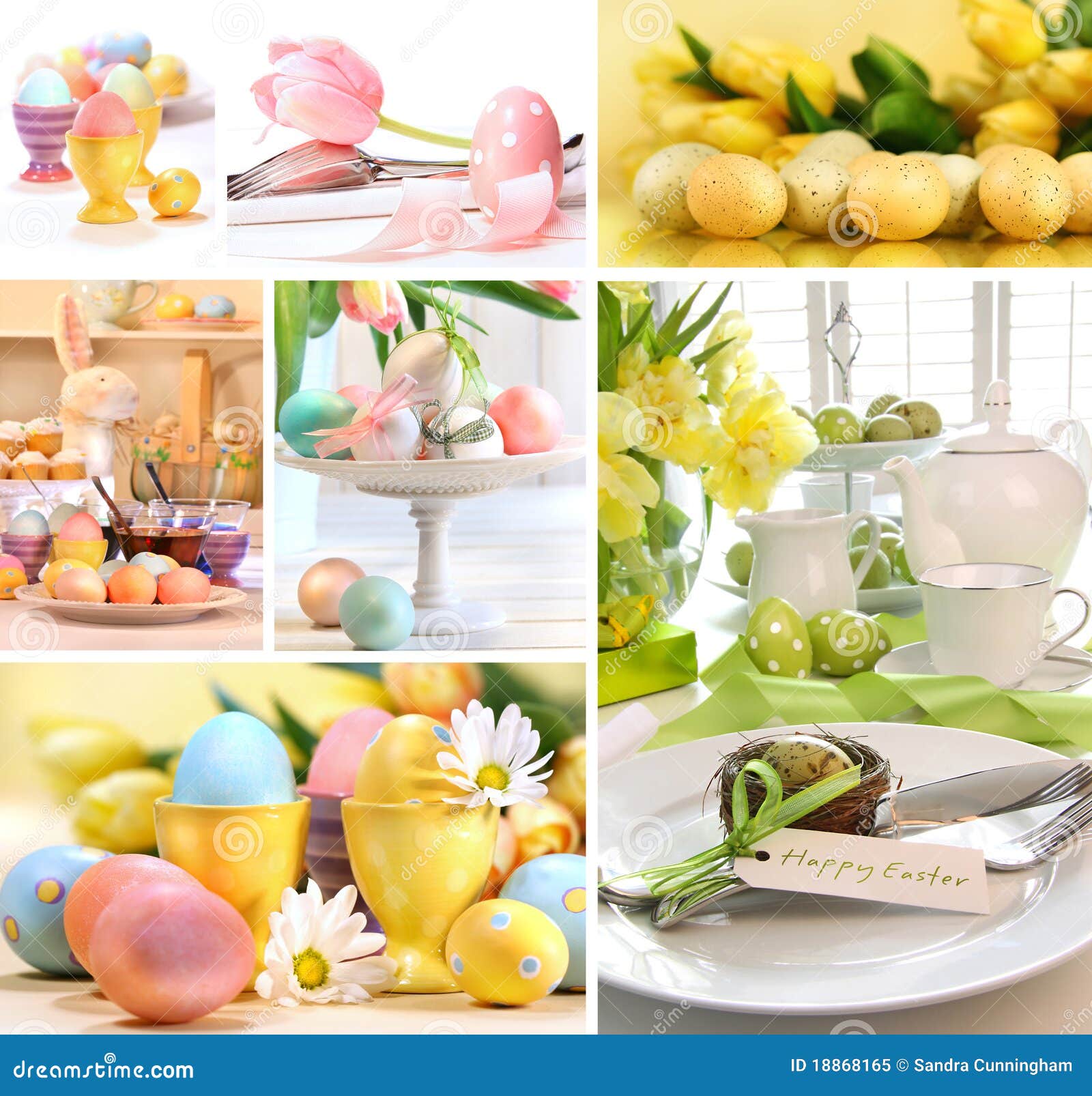 Collage of Colorful Easter Images Stock Image - Image of festive ...