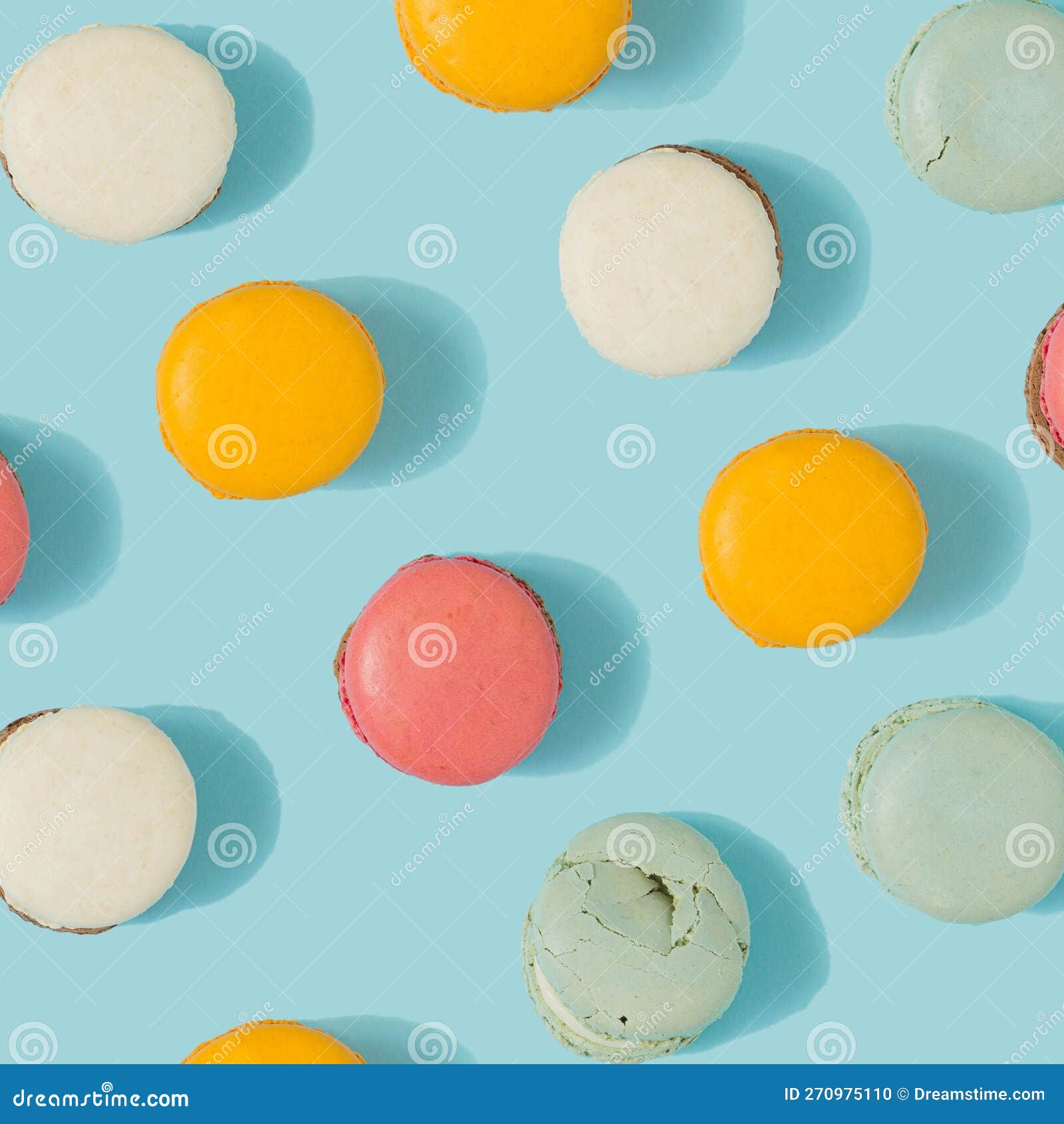 Collage of Colorful Macarons Arranged in an Aesthetically Pleasing ...