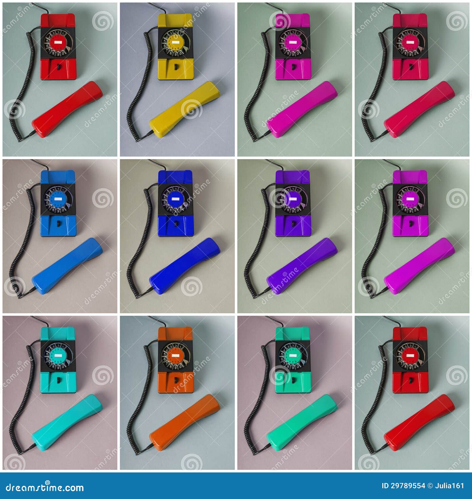 Retro telephone collage stock photo. Image of curly, phone - 29789554