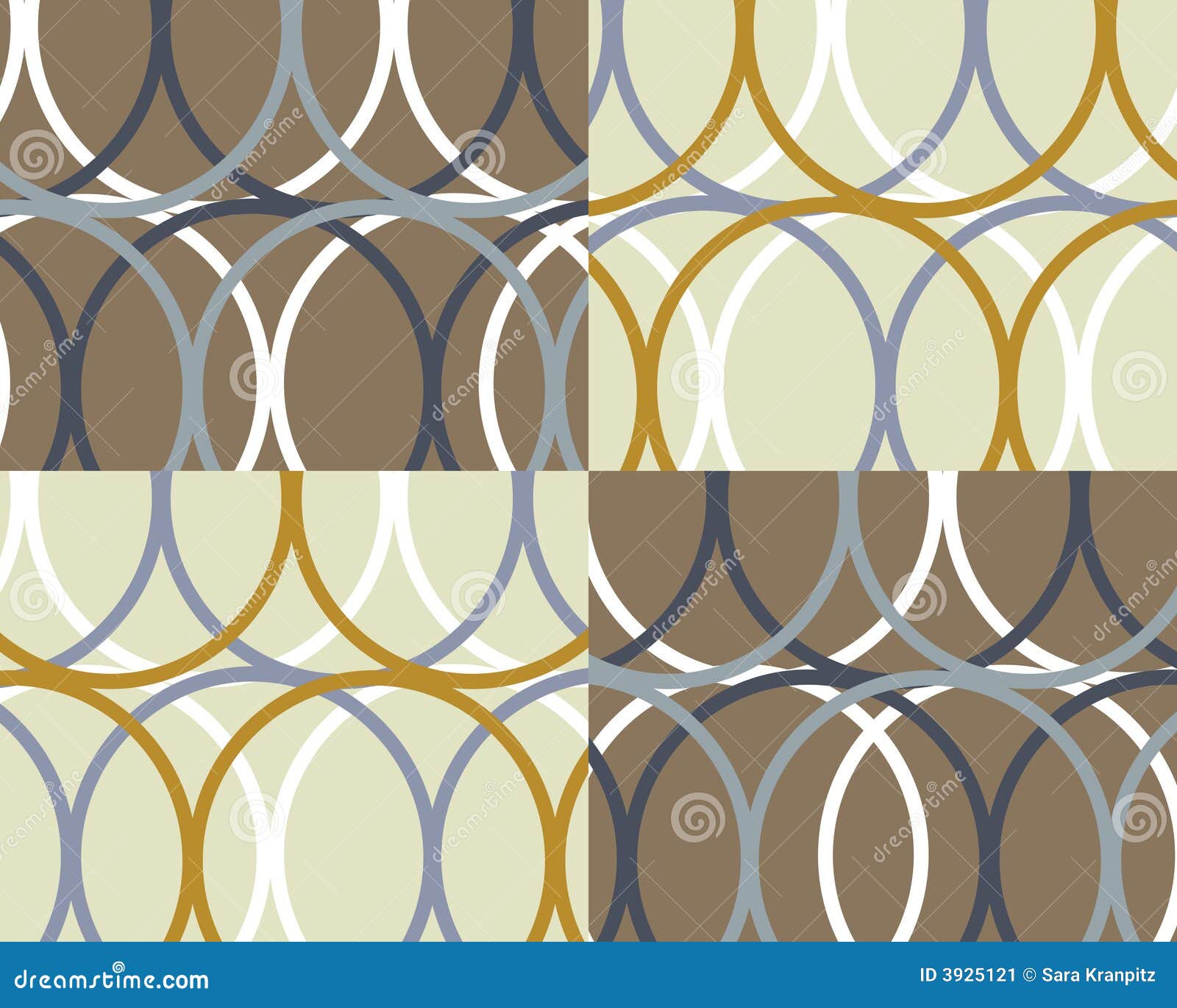 Collage Colorido Retro De Los Círculos Stock de ilustración ...