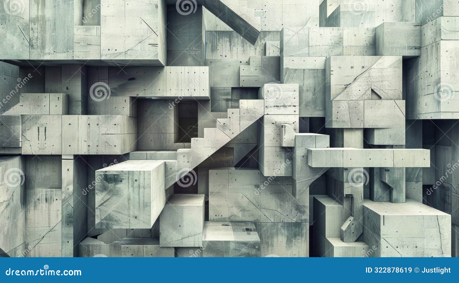 A Collage of Complex Shapes Arranged in a Neverending Puzzle Stock ...