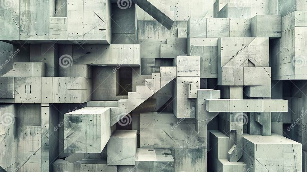 A Collage of Complex Shapes Arranged in a Neverending Puzzle Stock ...