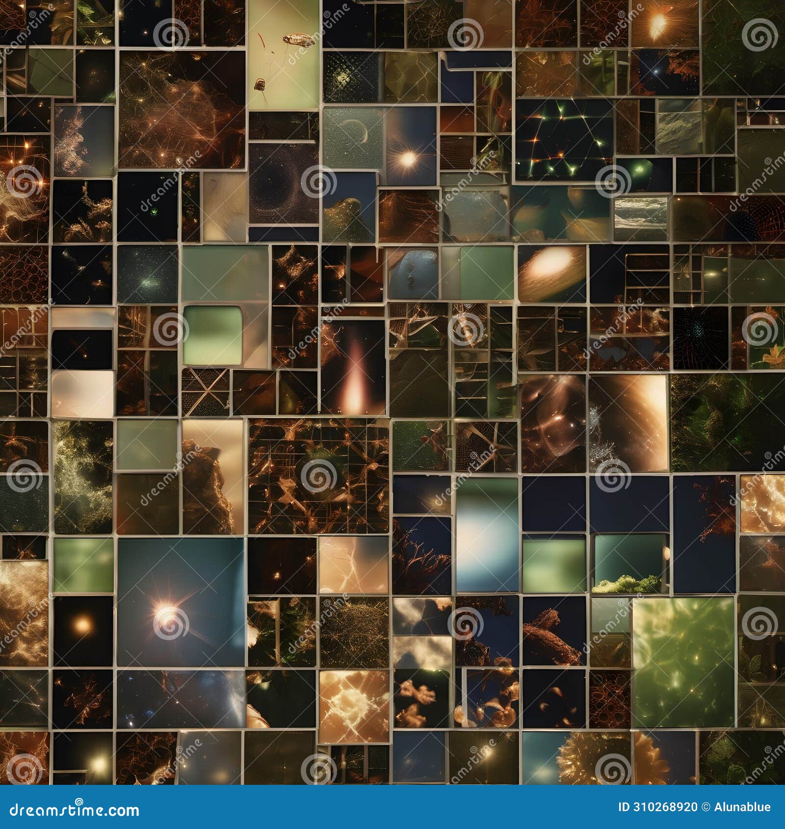 A Collage Composed of Multiple Quantum or Abstract Scientific Concepts ...