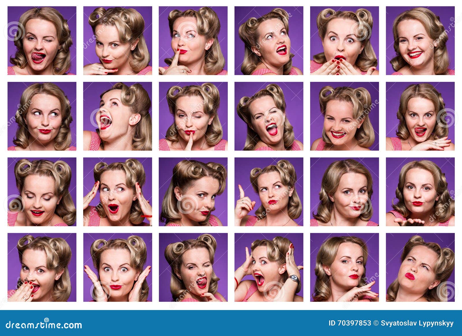 Collage con emociones imagen de archivo. Imagen de hermoso - 70397853
