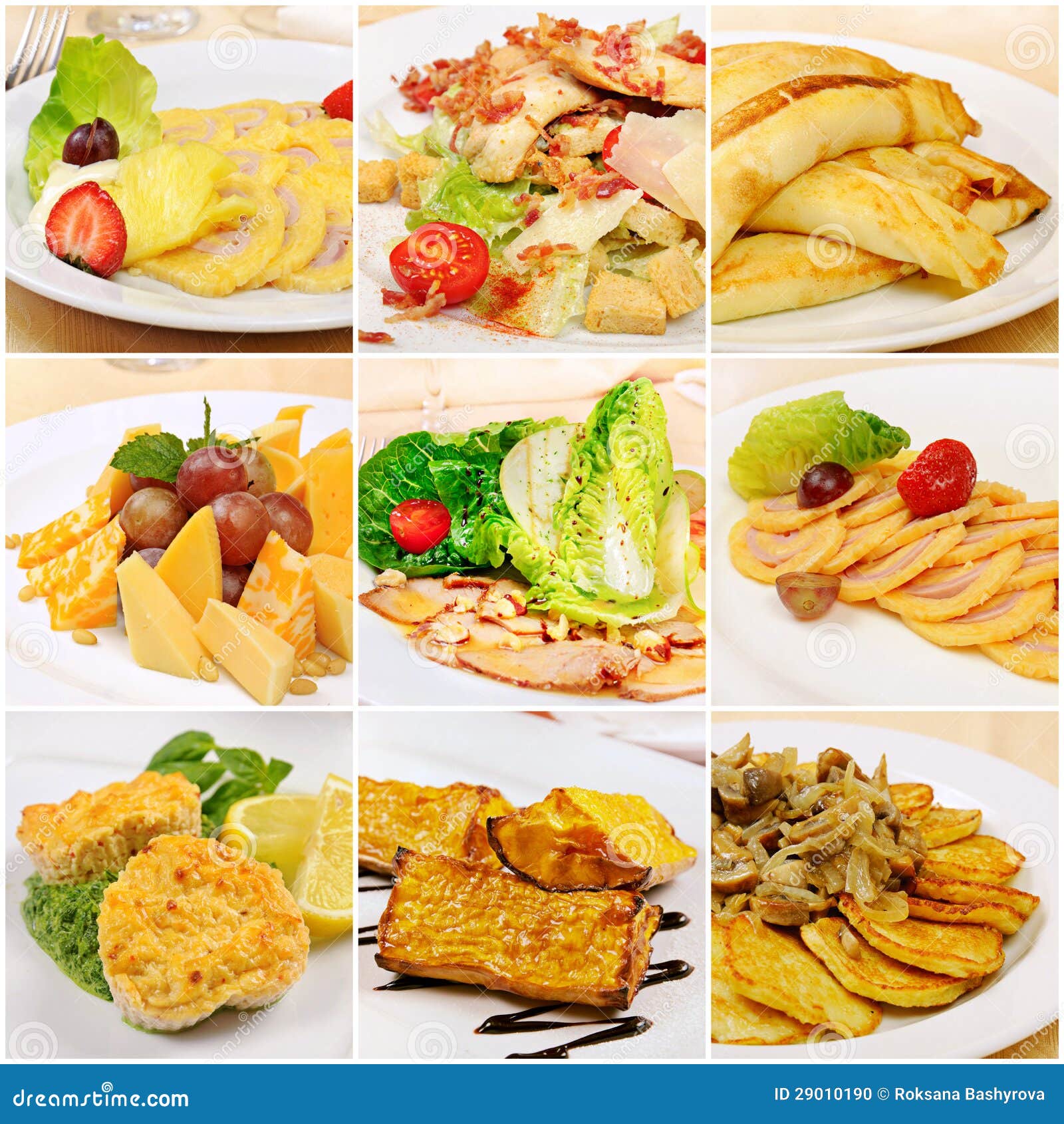 Collage con las comidas foto de archivo. Imagen de dieta - 29010190