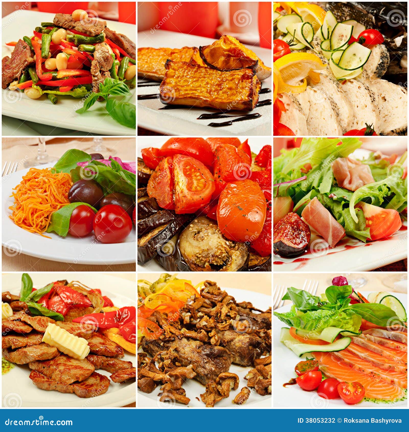 Collage con las comidas foto de archivo. Imagen de mozarela - 38053232