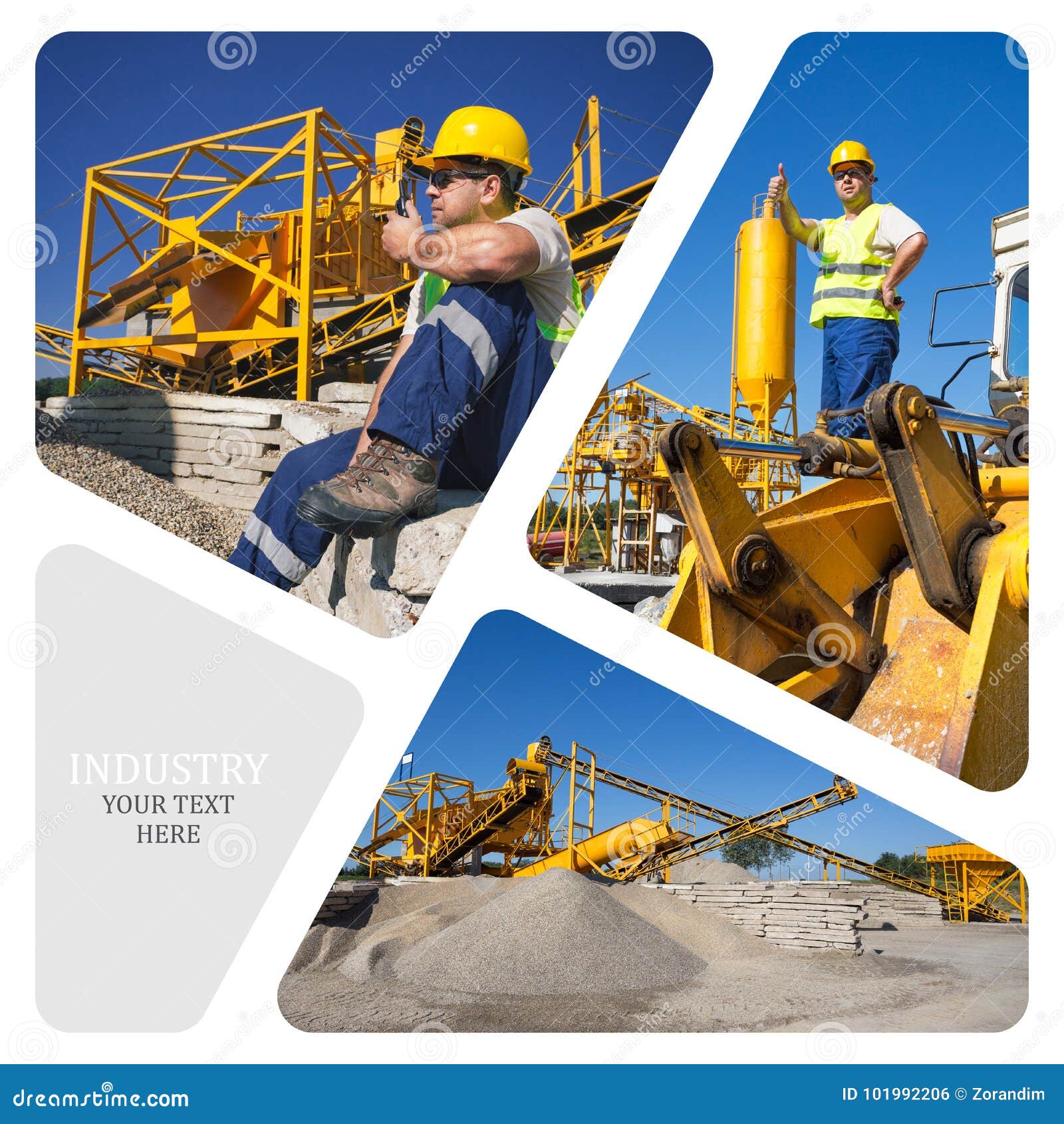Collage of Construction Machinery Stock Photo - Image of build ...
