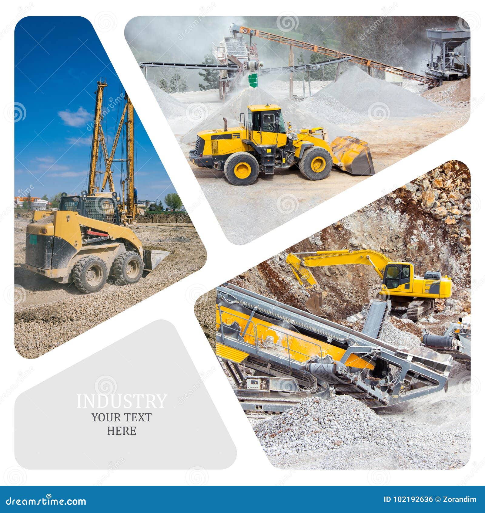 Collage of Construction Machinery Stock Photo - Image of bucket ...