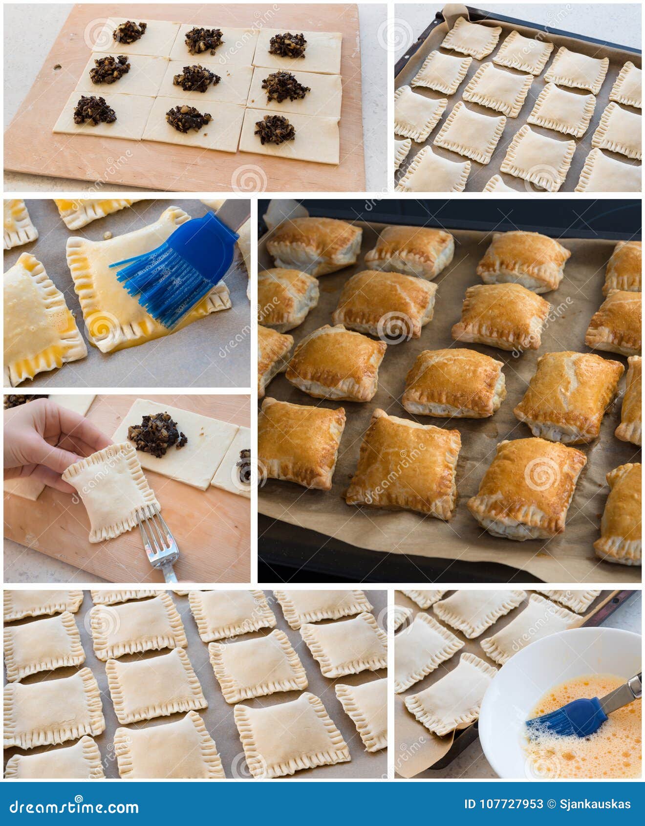 Collage of Cooking Handmade Cakes Stock Image - Image of cover, full ...