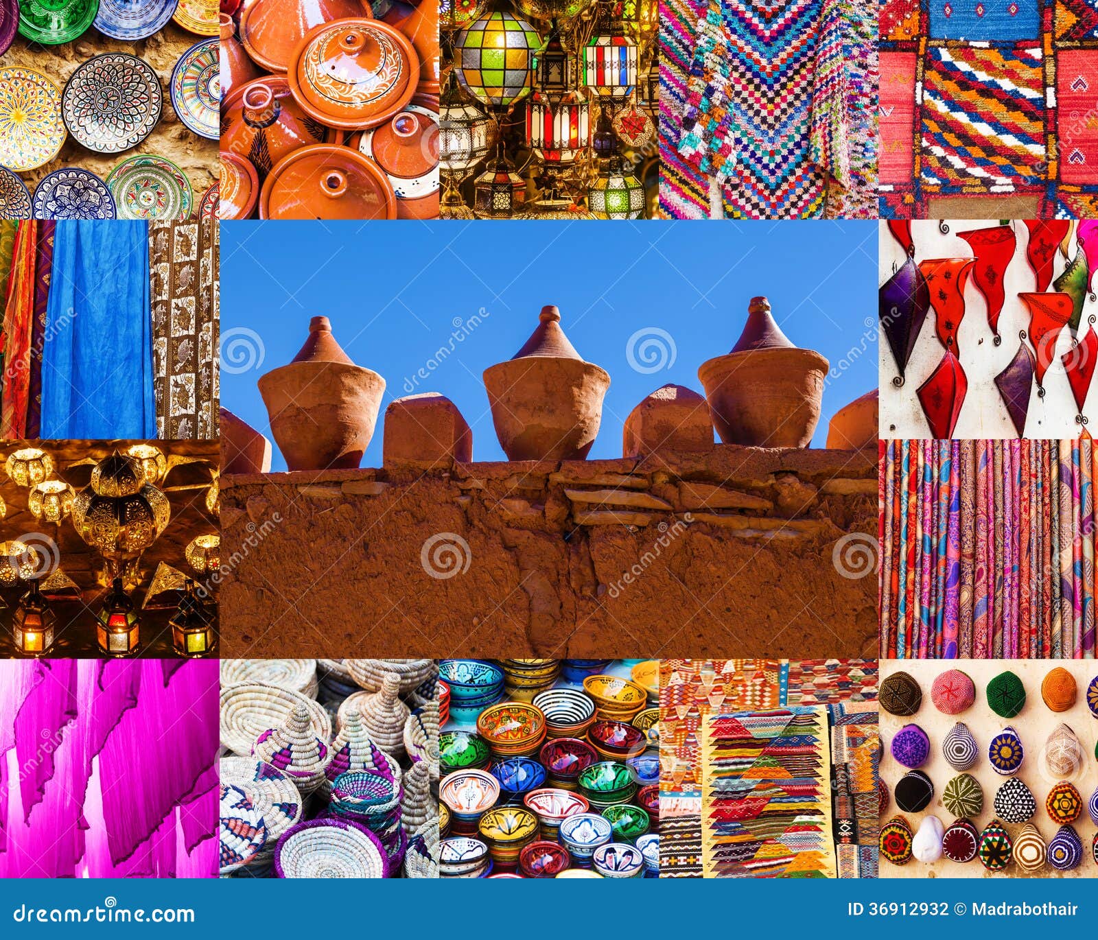 Collage Of Crafts From Morocco Stock Photography - Image: 36912932