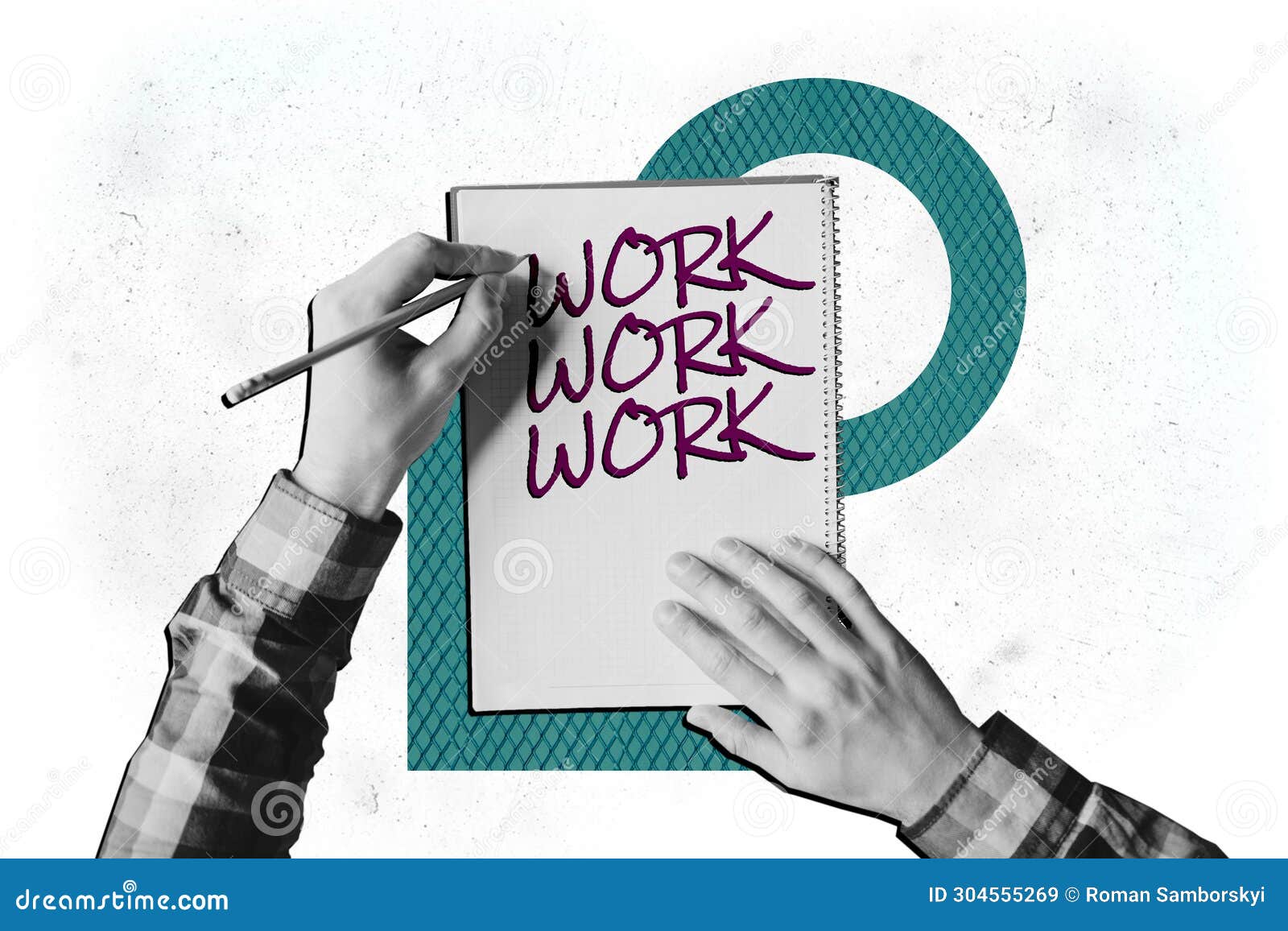 Collage Creative Poster Image Monochrome Effect Element Human Hands ...