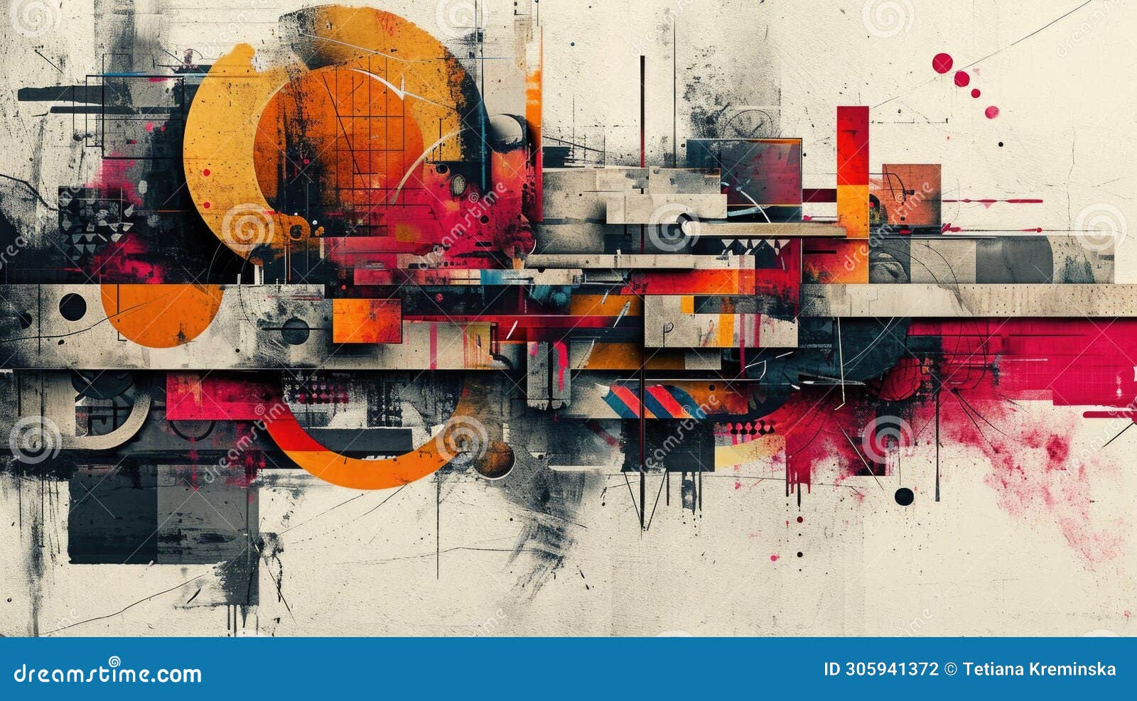 Collage of 2D and 3D Elements, Blending Photography with Abstract ...