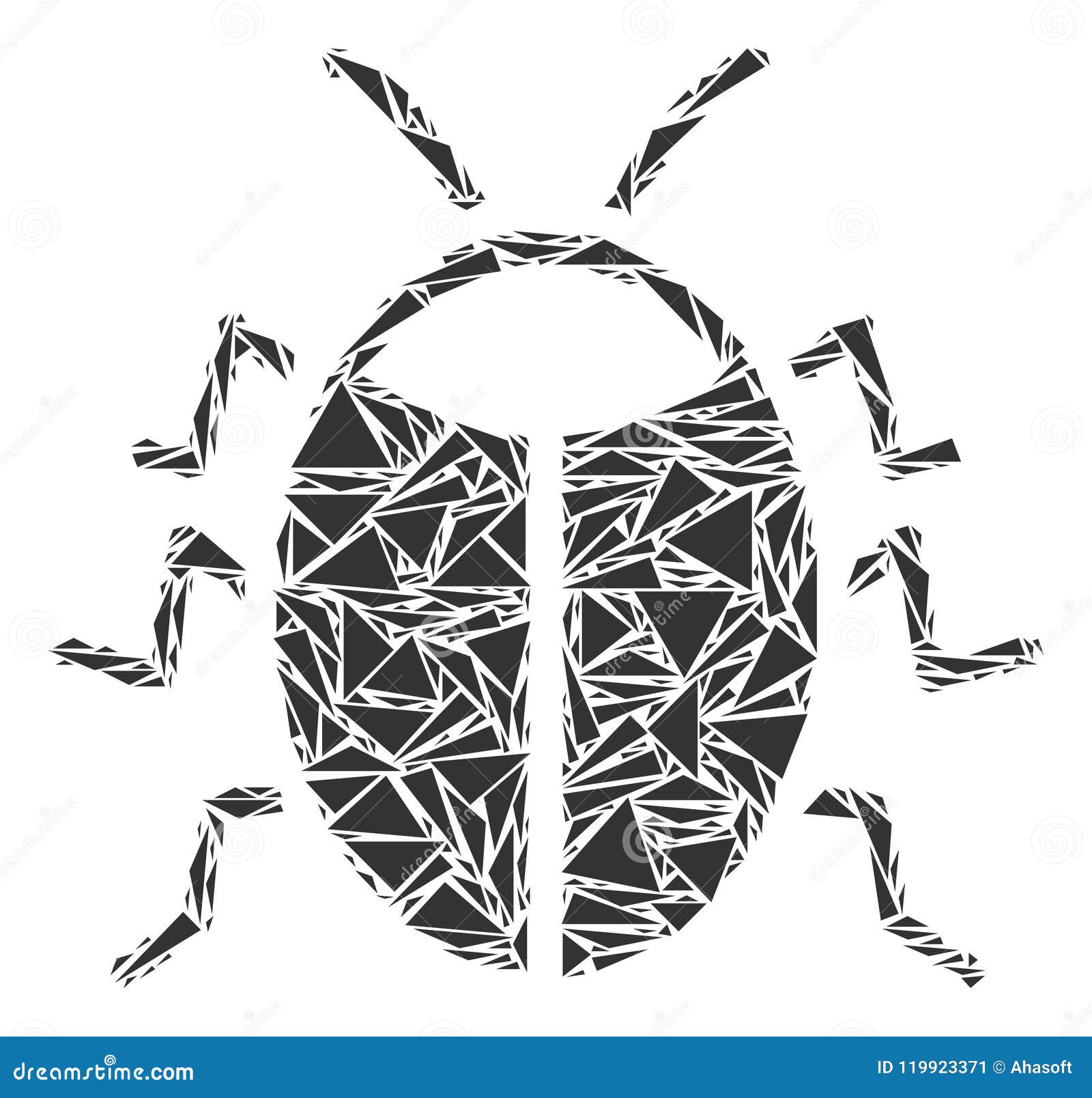 Collage D'insecte Des Triangles Illustration de Vecteur - Illustration ...