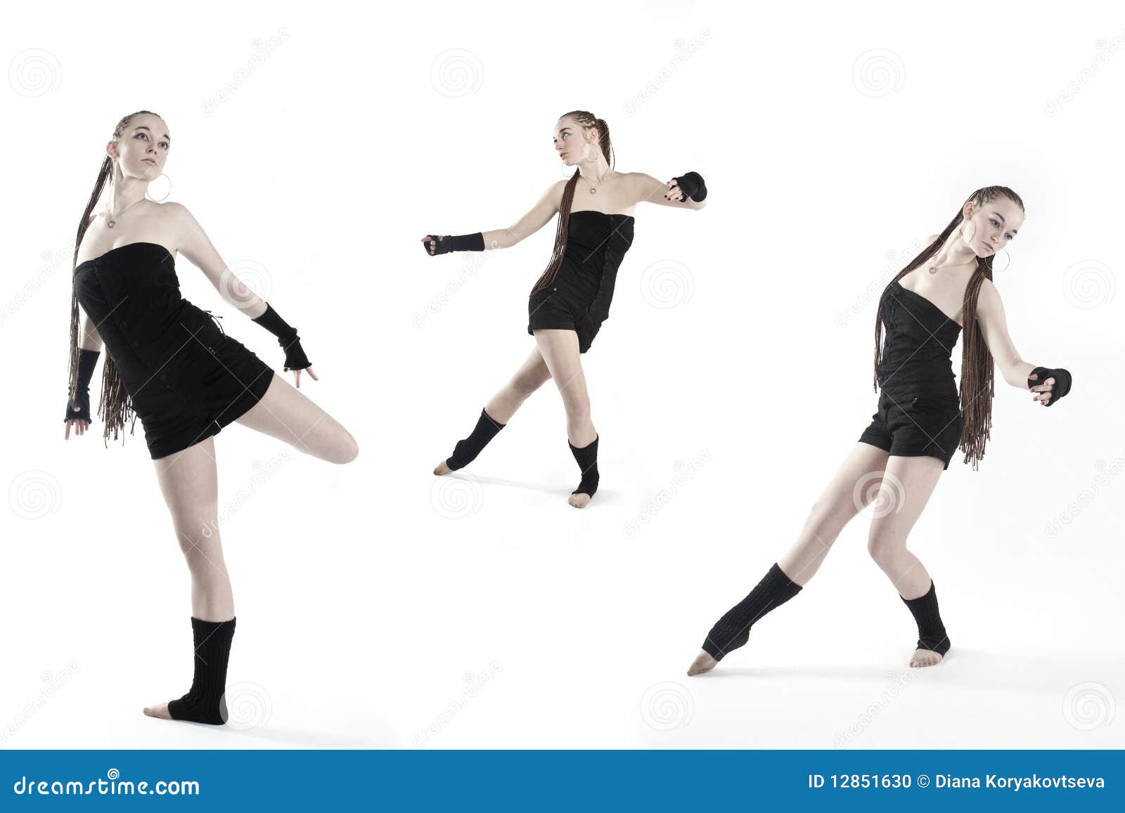 Collage of dancing girls stock photo. Image of collage - 12851630