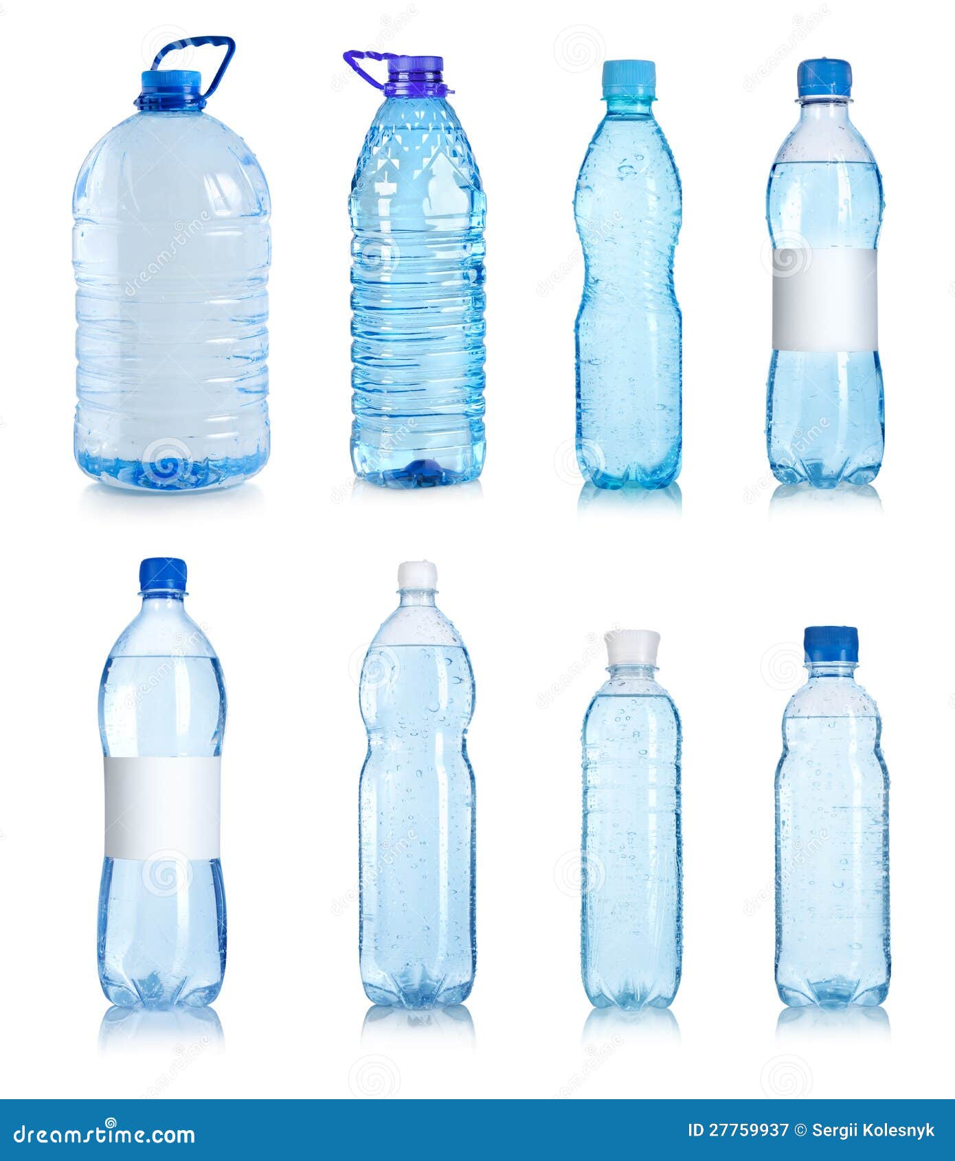 Collage De Botellas De Agua Imagen de archivo - Imagen de agua, macro ...