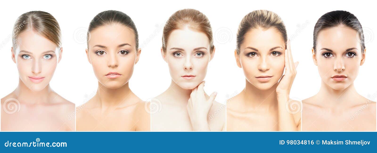 Collage de caras perfectas foto de archivo. Imagen de limpio - 98034816