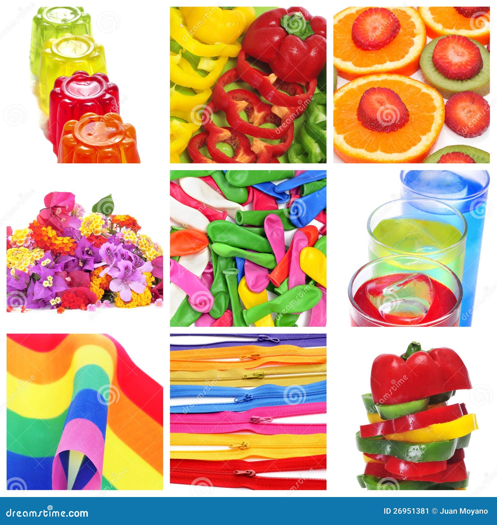 Collage De Cosas De Diversos Colores Imagen de archivo - Imagen de ...